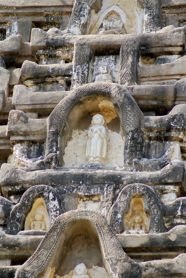 Carvings on a Temple in the Bagan Archaeological Zone Stock Photo ...