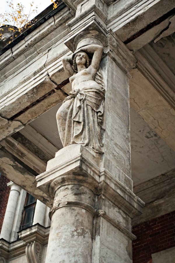Caryatid column stock image. Image of naked, sculpture - 49331939