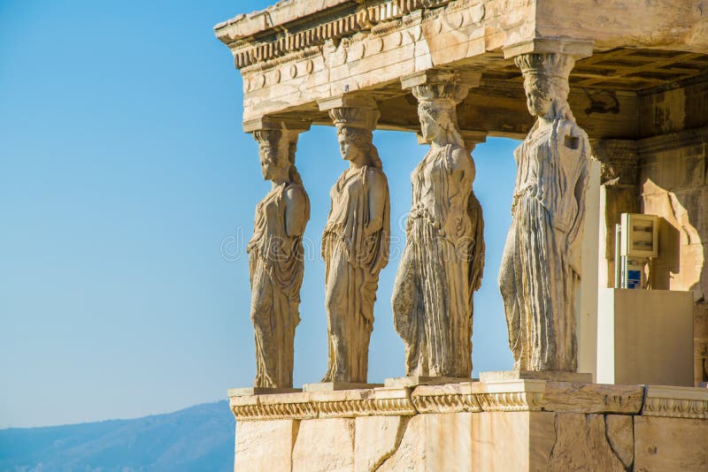 Caryatides, Acropolis of Athens, Greece...IMAGE Stock Image - Image of ...
