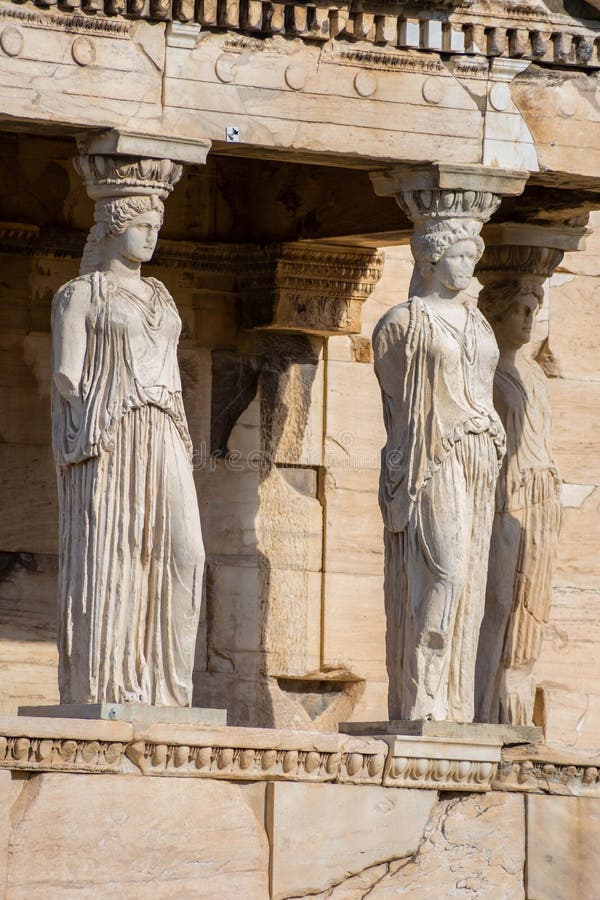 Female Caryatides on Top of the Building Stock Photo - Image of ...