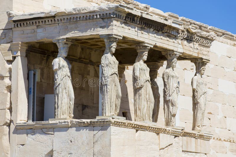 Caryatids stock image. Image of marble, goddess, ancient - 84955211
