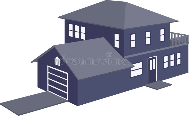 Casa 3D ilustración del vector. Ilustración de acera - 19476834