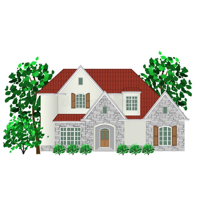 Casa De Campo Do Desenho Disponivel Ilustração Stock - Ilustração de ...