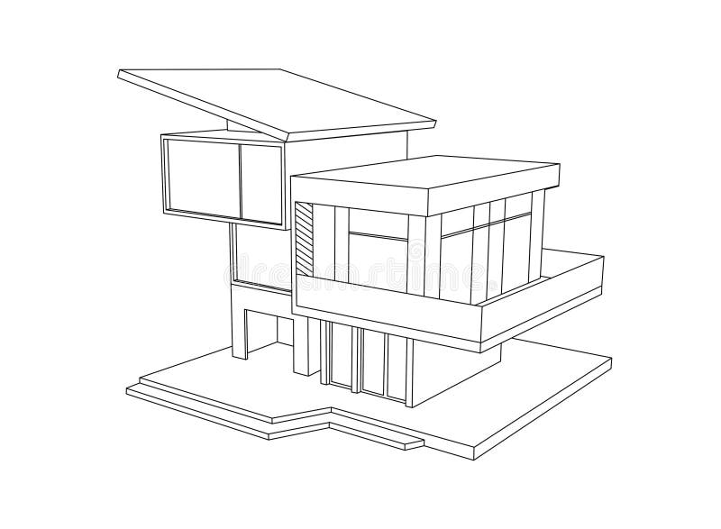 Casa De Campo Do Desenho Disponivel Ilustração Stock - Ilustração de ...