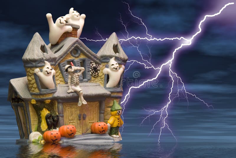 Casa del fantasma illustrazione di stock. Illustrazione di acqua - 284967