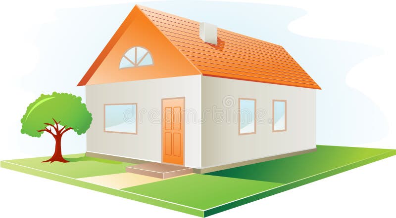 Casa del vector ilustración del vector. Ilustración de apartamento ...