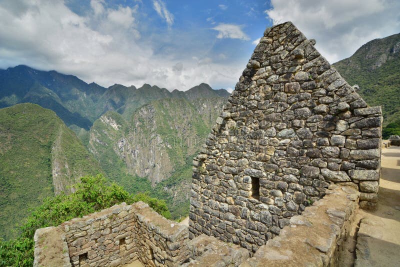 Casa Del Inca Di Machu Picchu Immagine Stock - Immagine di inca ...