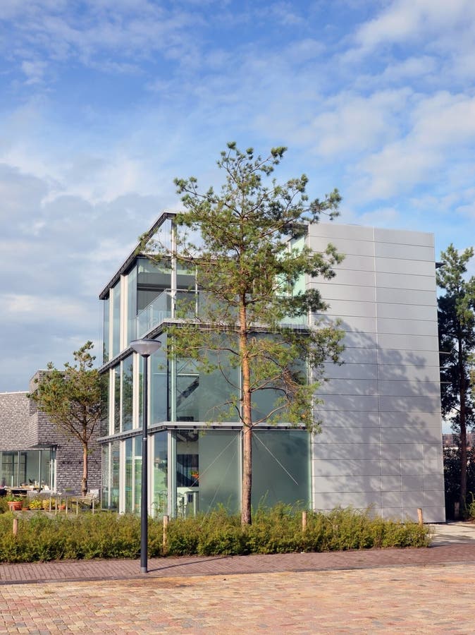 Casa Di Vetro Moderna a Amsterdam Fotografia Stock - Immagine di ...