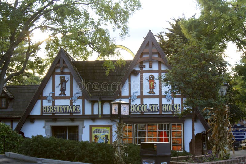 Casa Do Chocolate Em HersheyPark Imagem Editorial - Imagem de entrada ...