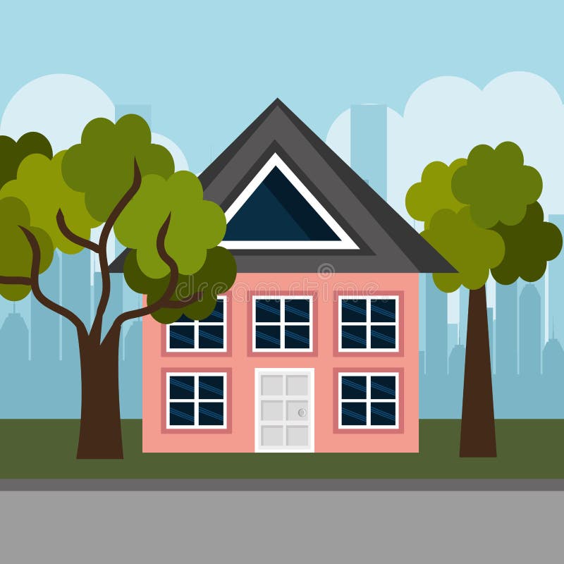 Escena De La Vecindad Con Los Niños Que Corren En El Pavimento ...