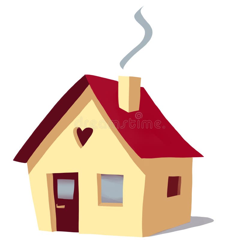 Casa, hogar stock de ilustración. Ilustración de amor - 98400651