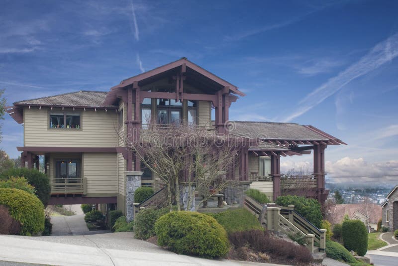 Casa moderna foto de archivo. Imagen de yarda, hierba - 16400590