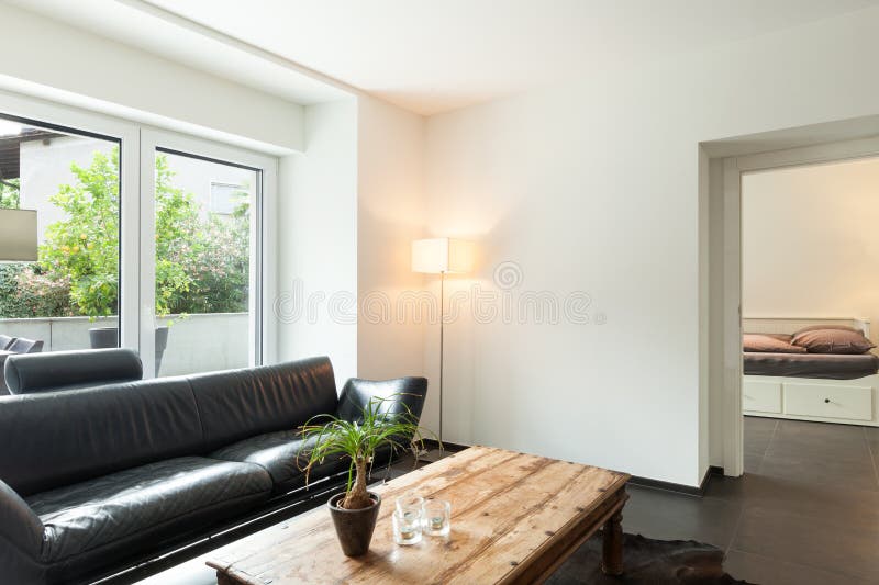 Casa moderna interior imagen de archivo. Imagen de pared - 44152339