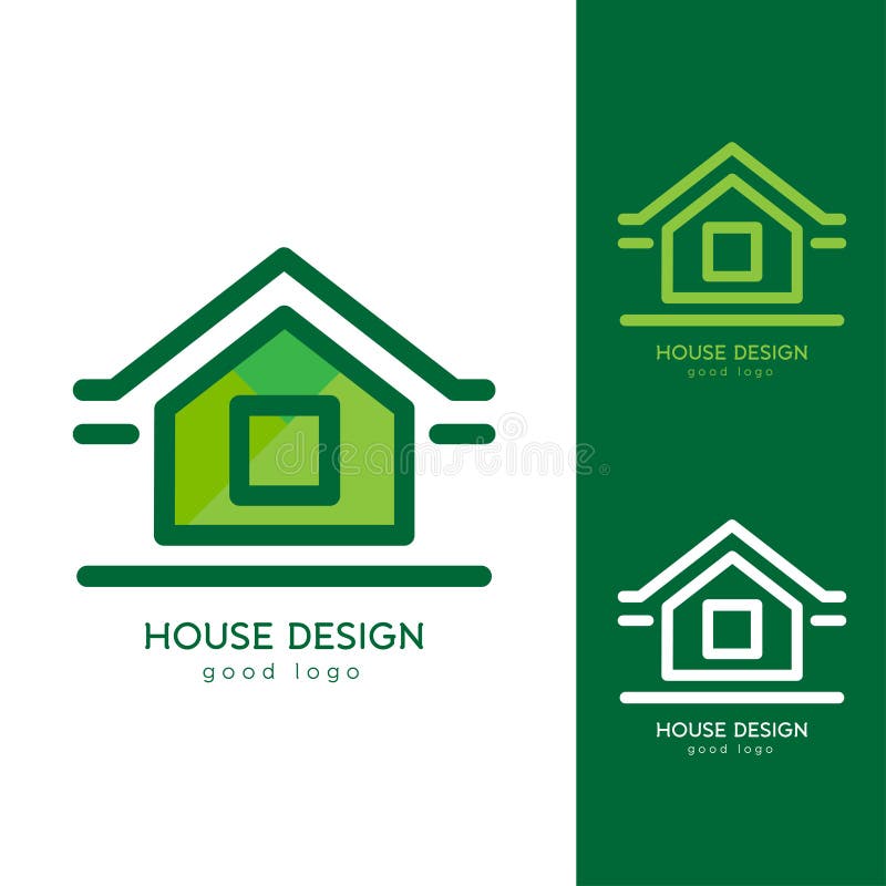 Casa Moderna Logo Design Template Flat Simple Ilustração Stock ...