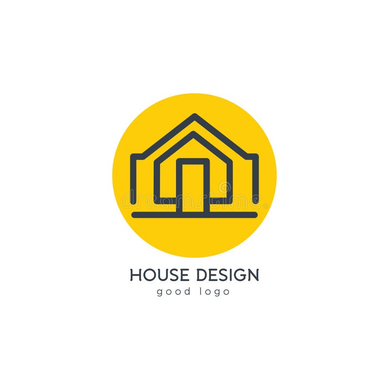 Casa Moderna Logo Design Template Flat Simple Ilustração Stock ...