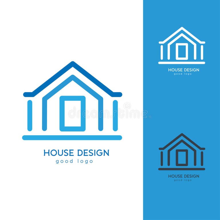 Casa Moderna Logo Design Template Flat Simple Ilustração do Vetor ...