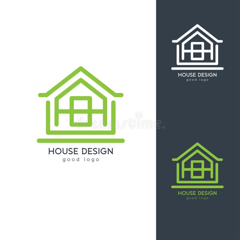 Casa Moderna Logo Design Template Flat Simple Ilustração do Vetor ...