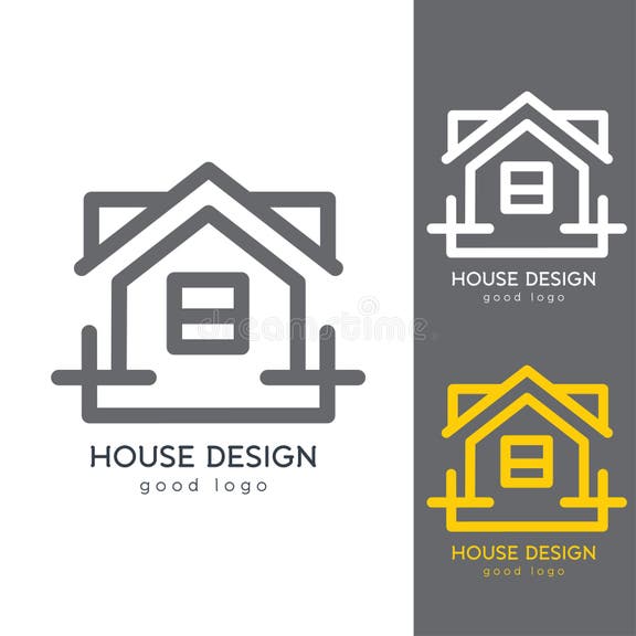 Casa Moderna Logo Design Template Flat Simple Stock de ilustración ...