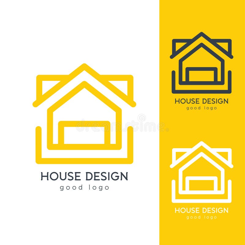 Casa Moderna Logo Design Template Flat Simple Ilustração Stock ...