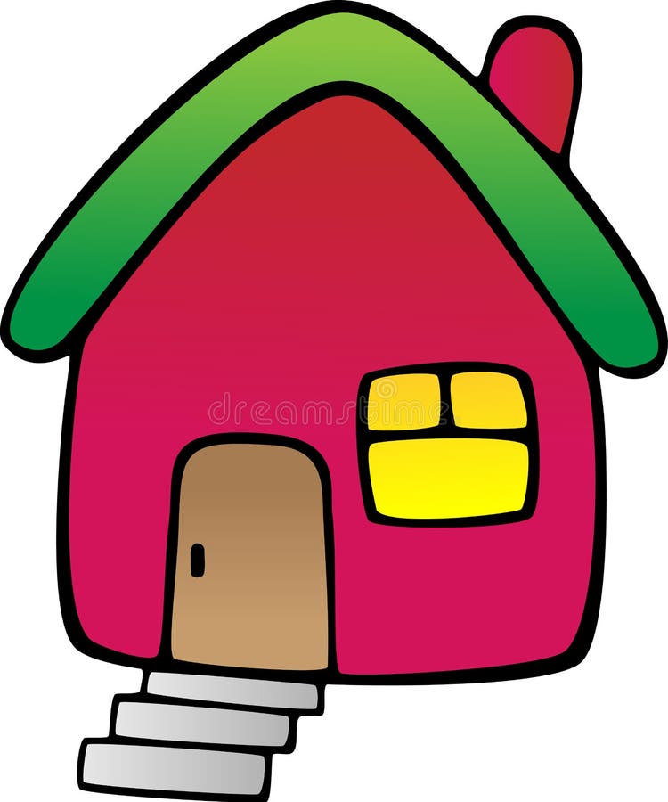 Casa roja ilustración del vector. Ilustración de finanzas - 9773796