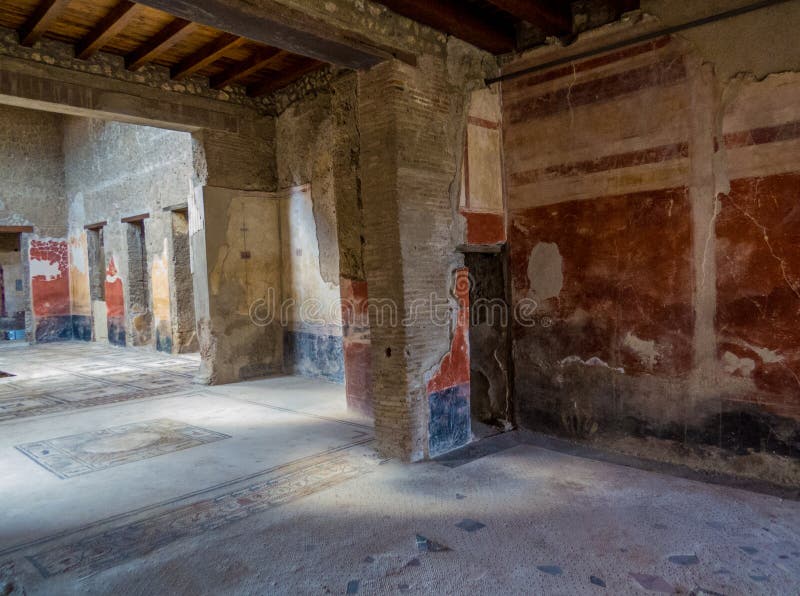 Casa Romana Antica a Pompei Immagine Stock - Immagine di sorprendente ...