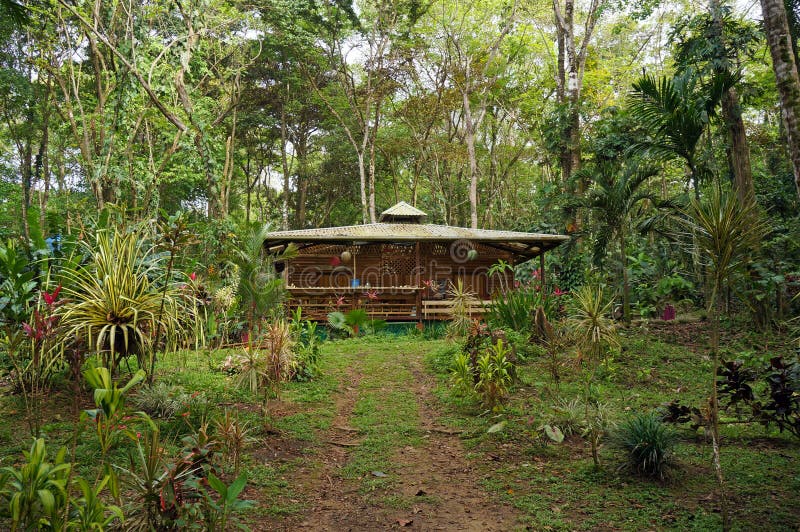 Casa Tropical En La Selva De Costa Rica Foto de archivo - Imagen de ...