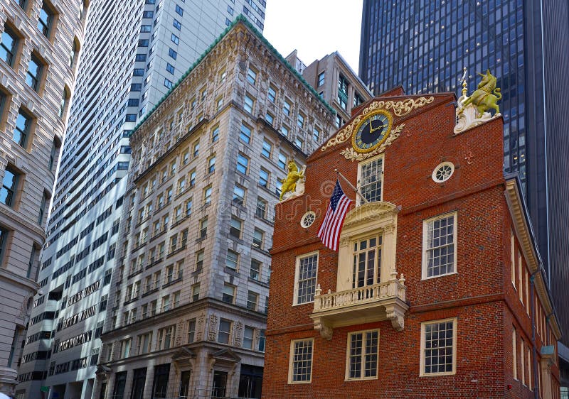 Casa Vieja Del Estado De Boston, Massachusetts, Los E.E.U.U. Imagen de ...