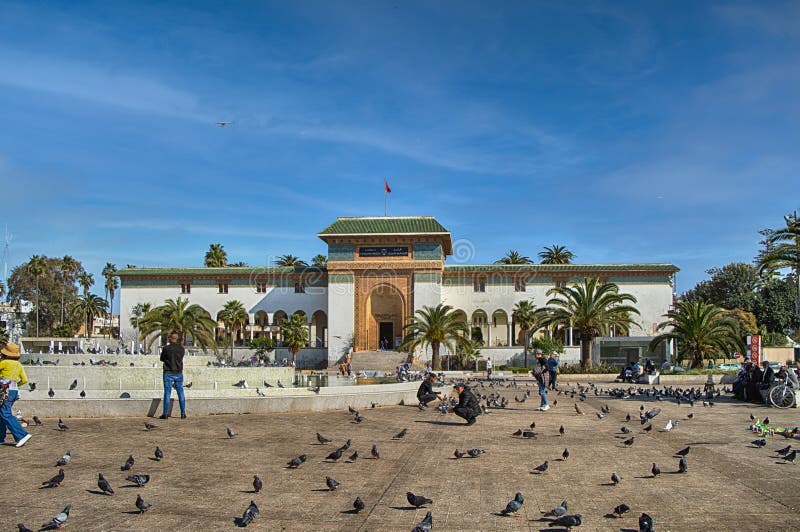 Casablanca Morocco. Palace of Justice on Mohammed V Square. Editorial ...