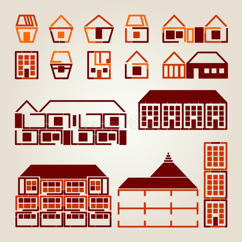Casas del vector ilustración del vector. Ilustración de homepage - 28536783
