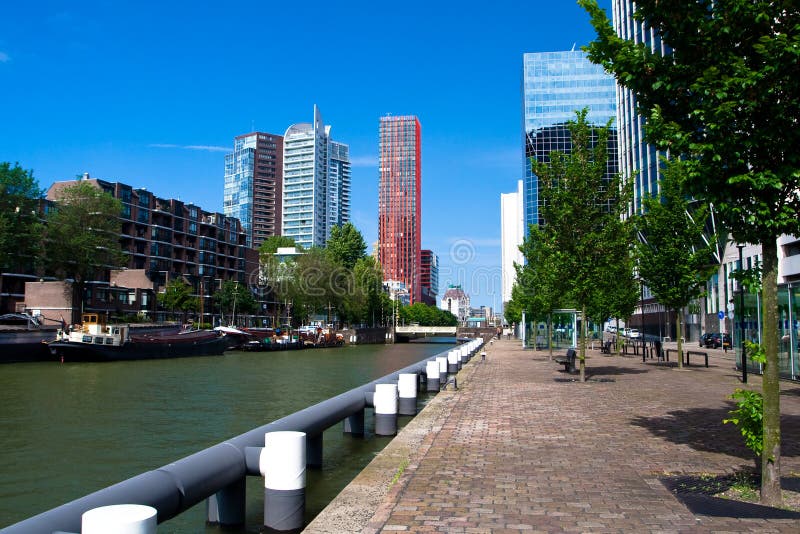 Casas Residenciais. O Centro De Rotterdam Foto de Stock - Imagem de ...