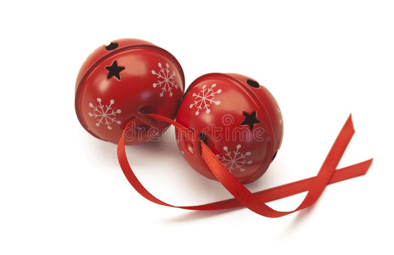 Cascabeles Rojos Con La Cinta Roja Foto de archivo - Imagen de ...