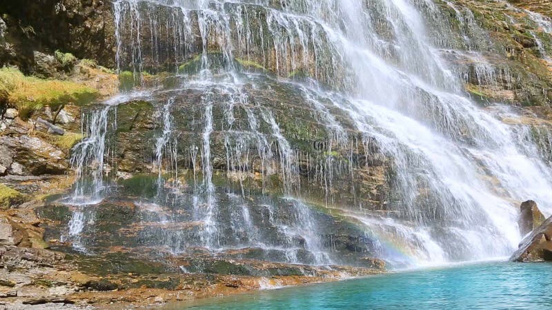 Cola De Caballo Waterfall in the Colorful Valley. Ordesa National Park ...