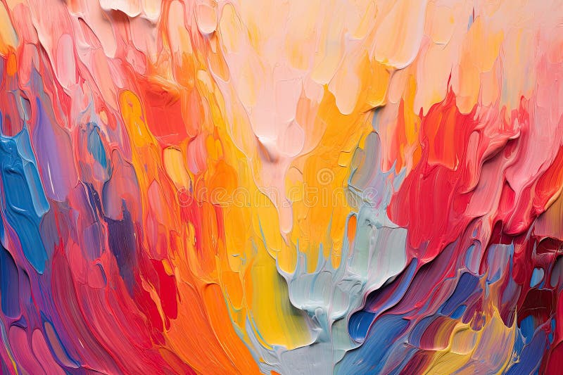 Cascade of Abstract Colors Descending Like a Waterfall, Imbuing the ...