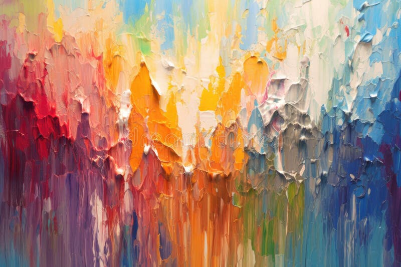 Cascade of Abstract Colors Descending Like a Waterfall, Infusing the ...