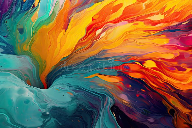 Cascade of Abstract Colors Flowing Like a River, Creating a Mesmerizing ...