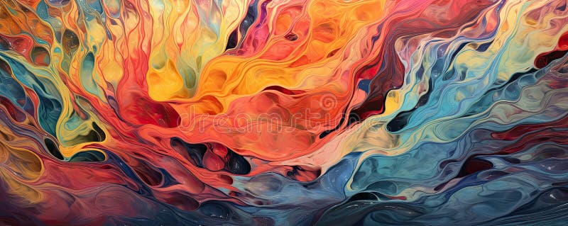Cascade of Abstract Colors Flowing Like a River, Creating a Mesmerizing ...