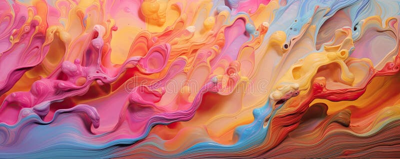 Cascade of Abstract Colors Flowing Like a River, Creating a Mesmerizing ...