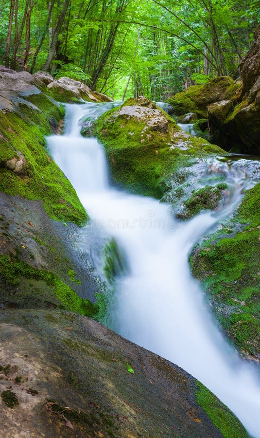 Cascade in big canyon, stock photo. Image of grass, plant - 29486084