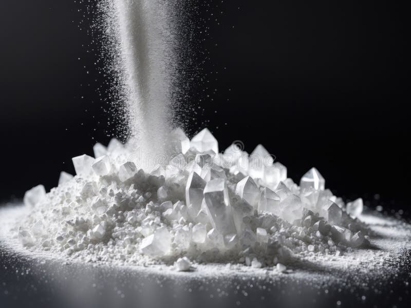 Cascade of Crystalline Powder. a Study in Light, Texture, and Fine ...