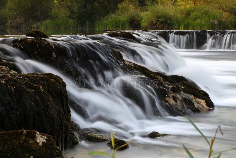 Cascade on the Dobra River in Croatia Stock Photo - Image of forest ...
