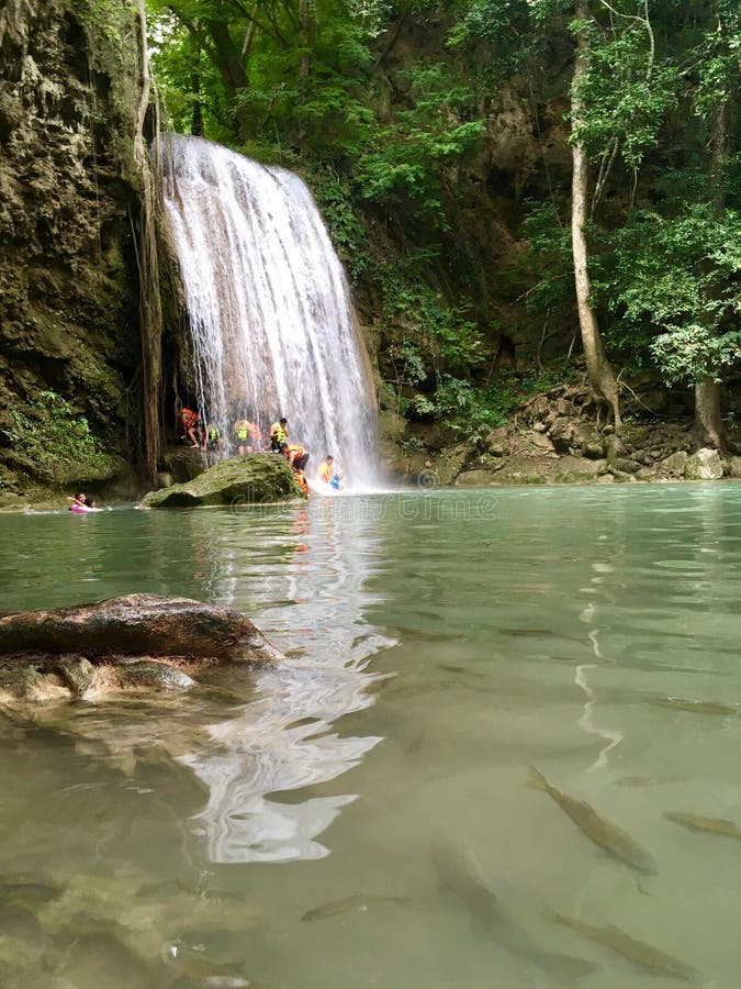 Cascade Au Parc National D'Erawan Image stock - Image du parc, national ...
