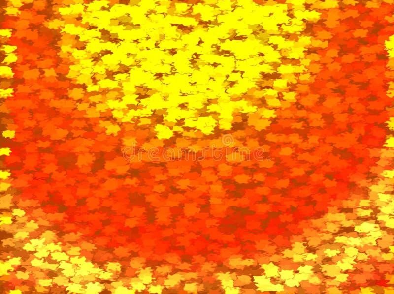 Cascade of Fall Leaves, Digital Illustration Stock Illustration ...