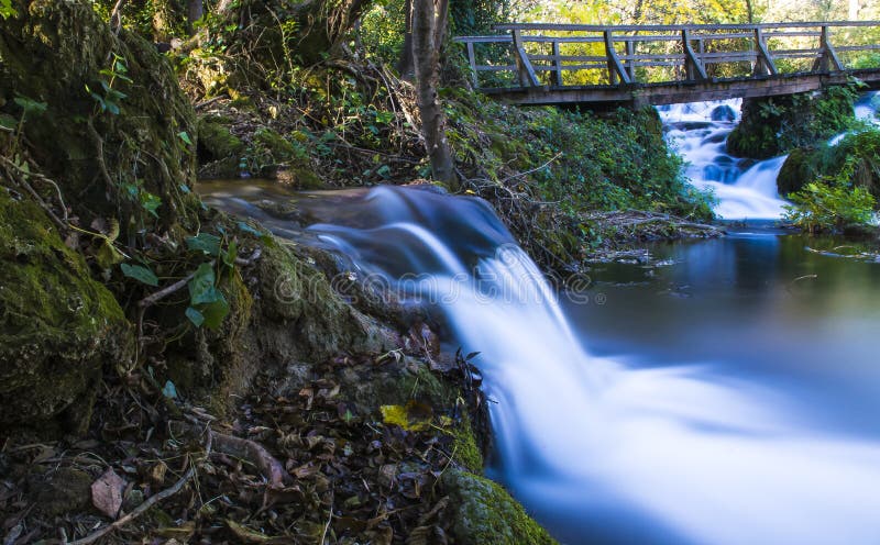 Cascade Bridge stock photo. Image of landscape, seasons - 16391332