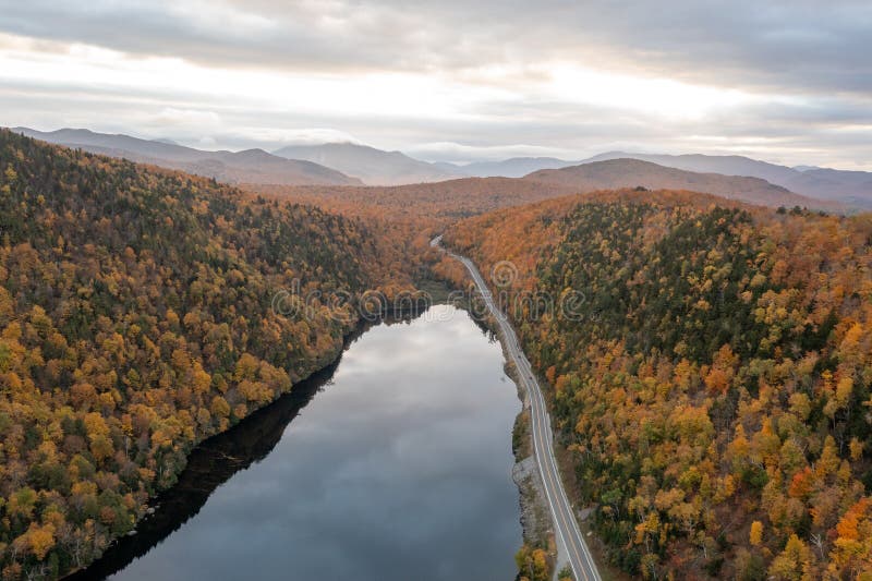 Cascade Lake - Keene, New York Stock Image - Image of foliage, leaves ...