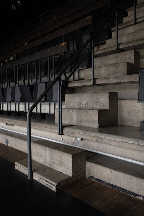 Cascade Marble Stairs of Le Corbusier Building, Vertical Shot Editorial ...