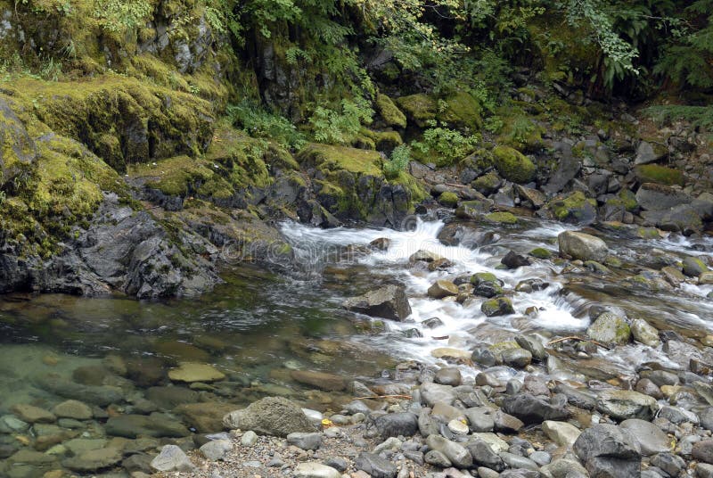 Cascade Mountain Stream stock image. Image of lake, volcano - 48838395