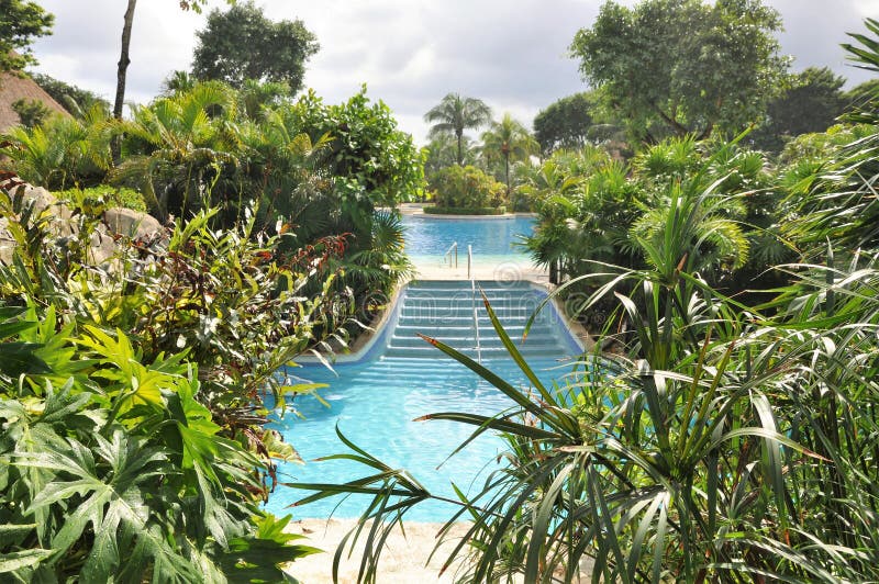 Cascade of pools. stock image. Image of stream, beautiful - 109538721