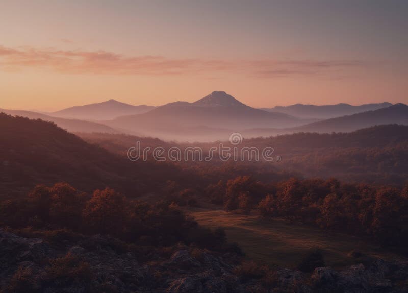 Cascade Range in the Evening with Dramatic Shadow Play Stock ...