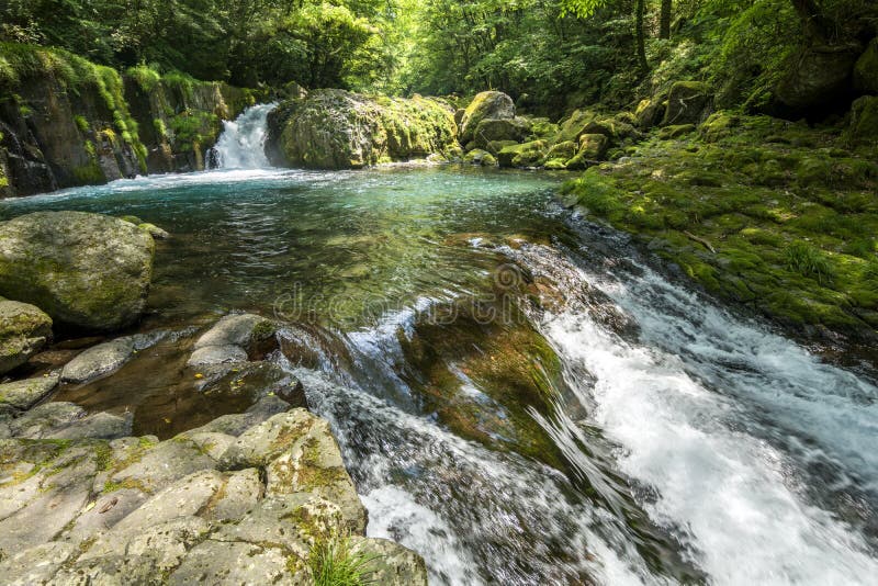 Cascade and rapid flow stock photo. Image of creek, natural - 66828812