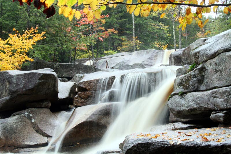 Cascade River Flow with Fall Foliage Stock Photo - Image of fresh, rock ...